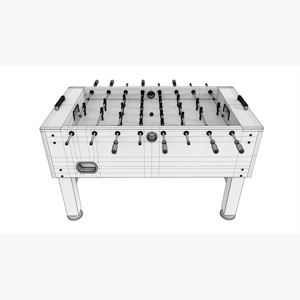 Foosball Table Game with Adjustable Legs 3D model - Download Toys on ...