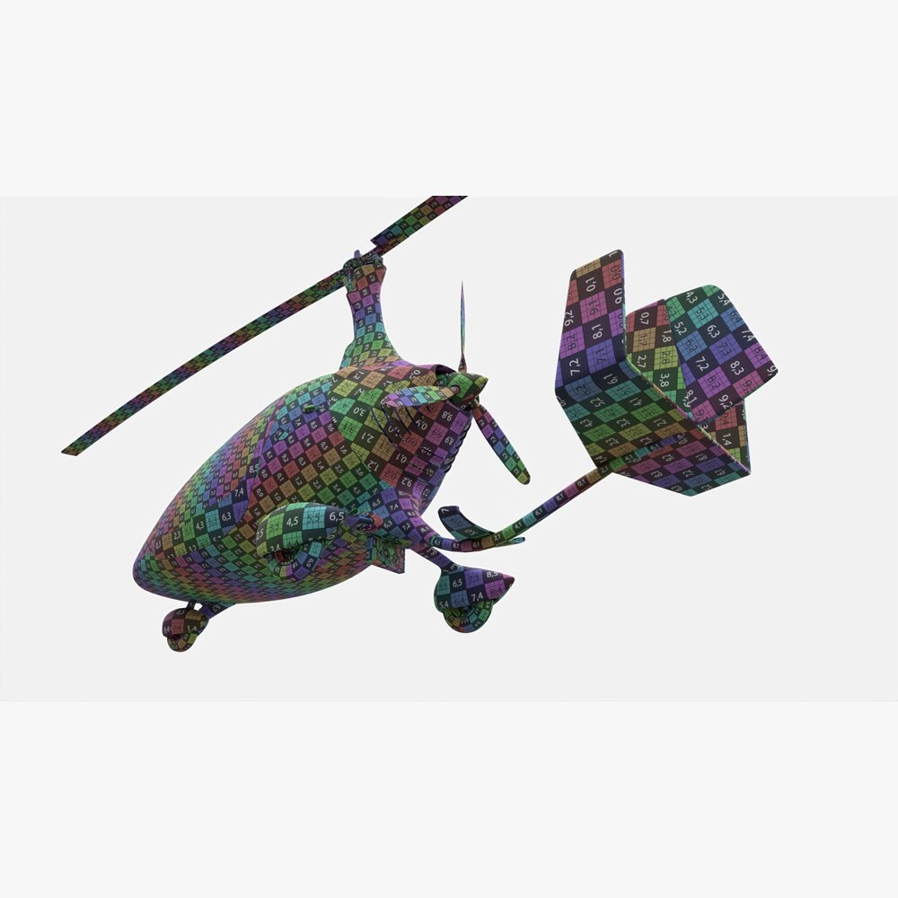 Gyroplane Autogyro Cavalon Orange 3D model - Download Helicopter on ...