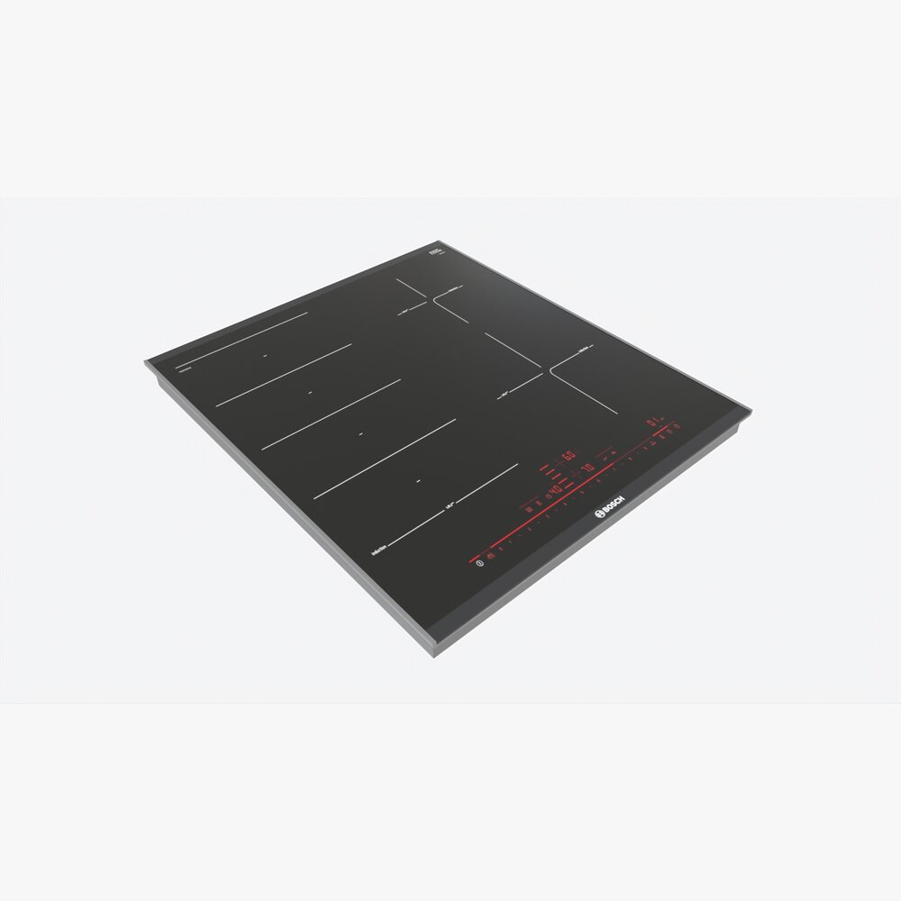 Induction Hob Multi Surface Glass Black 01 3D model - Download Home ...
