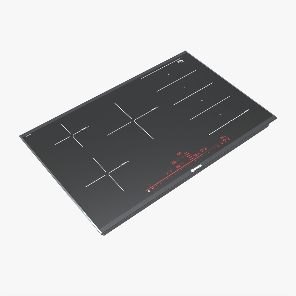 Induction Hob Multi Surface Glass Black 02 3D model - Download Home ...