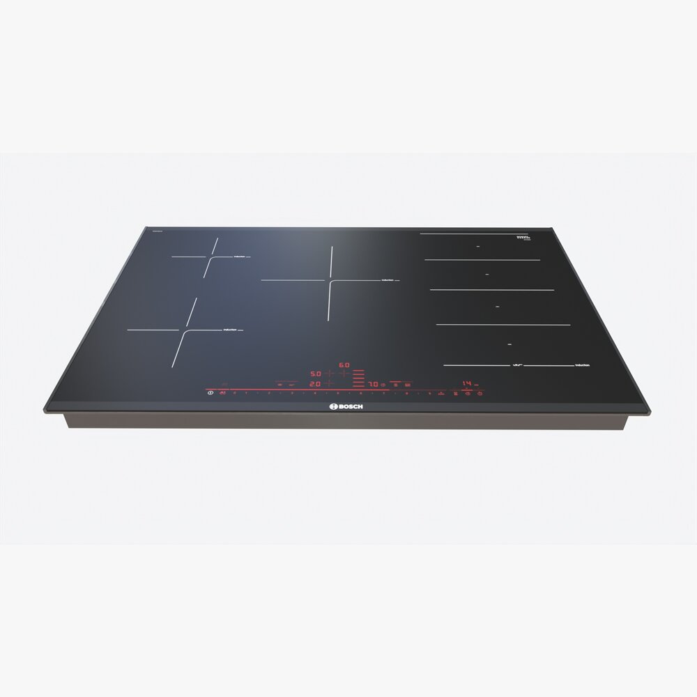 Induction Hob Multi Surface Glass Black 02 3D model - Download Home ...