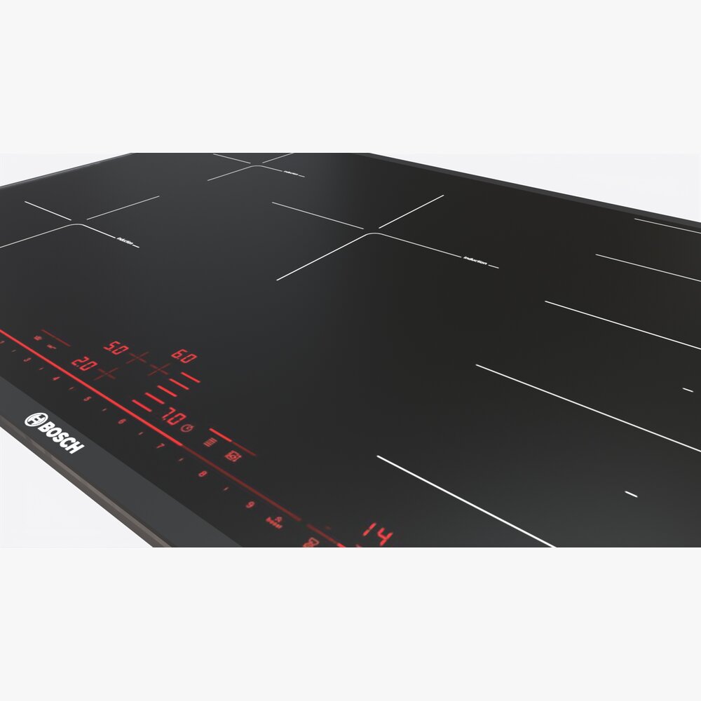 Induction Hob Multi Surface Glass Black 02 3D model - Download Home ...
