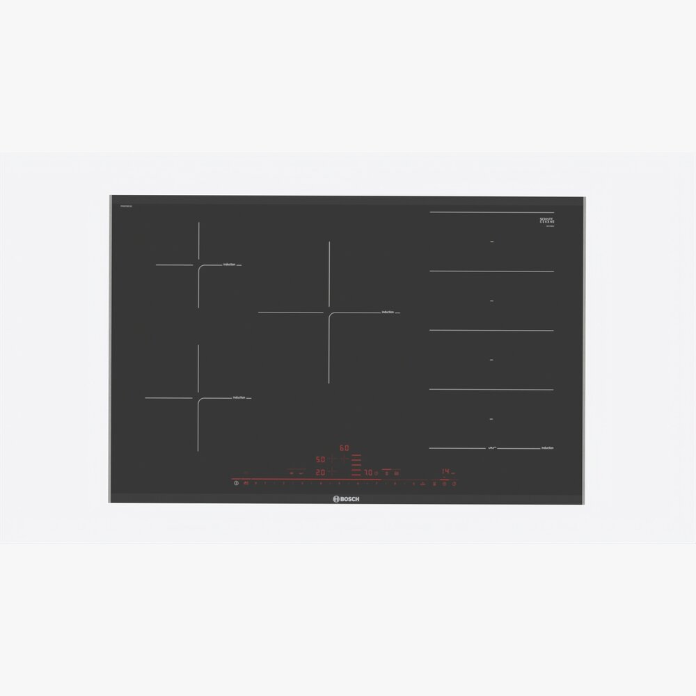 Induction Hob Multi Surface Glass Black 02 3D model - Download Home ...