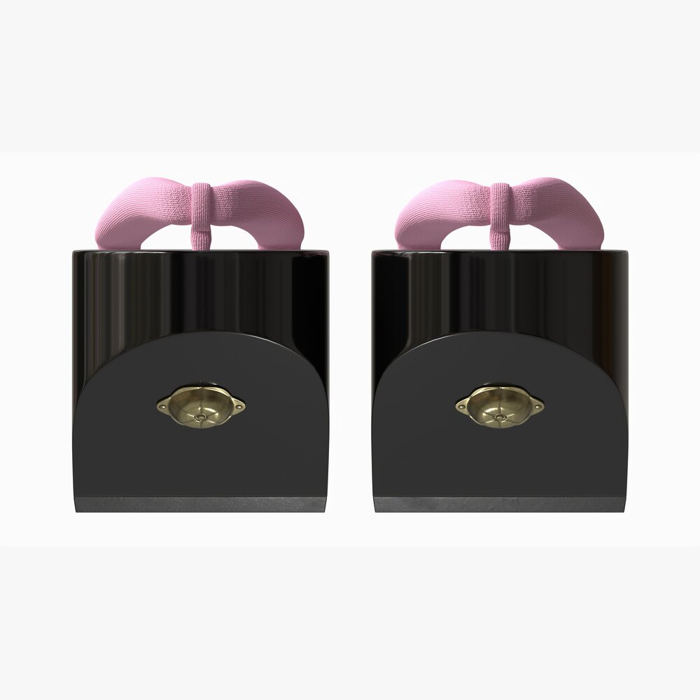 Japanese Geta Sandals with Pink Fabric Straps 3D model - Download Shoes ...