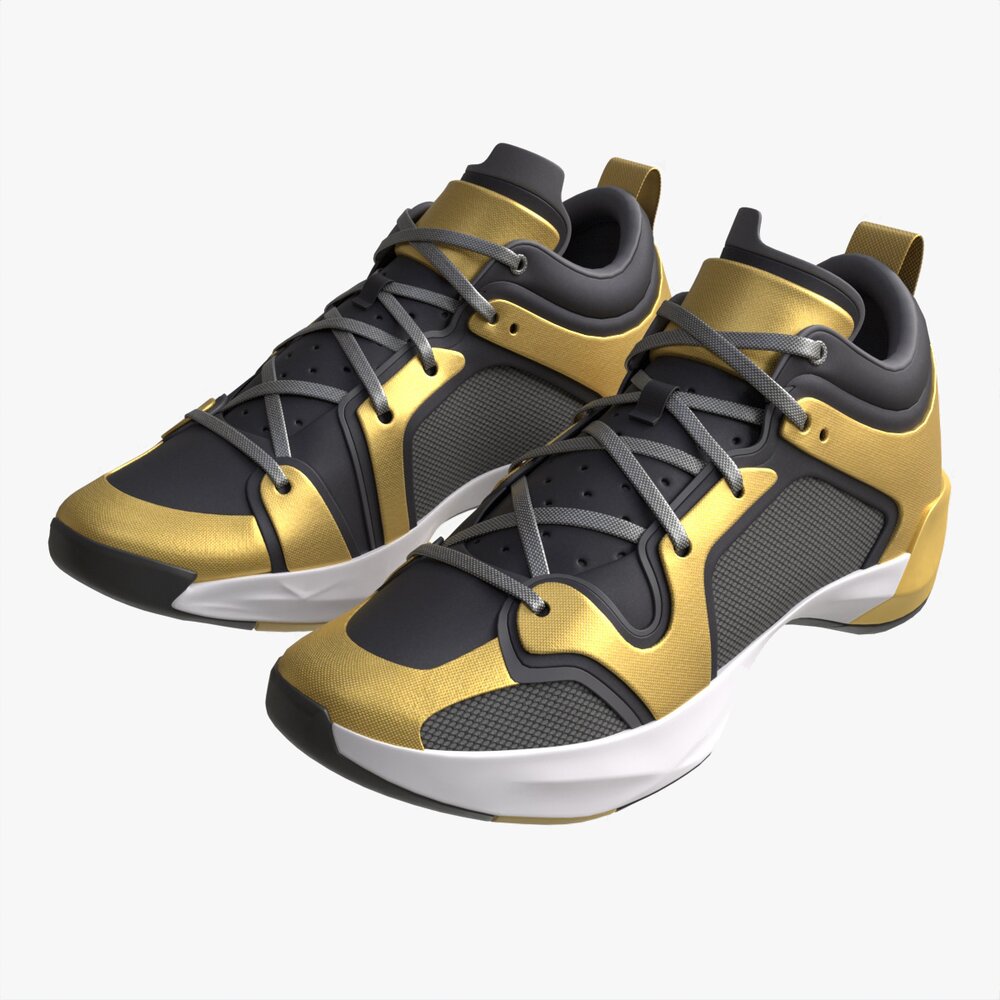 Low Basketball Shoes 3D model - Download Shoes on 3DModels.org