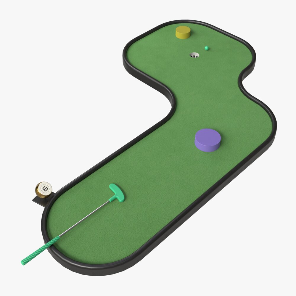 Campo de Mini Golf Modelo 3D - Descargar Equipamiento deportivo on ...