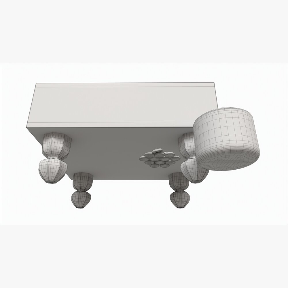 Traditional Go Board with Decorative Stone Containers 3D model ...