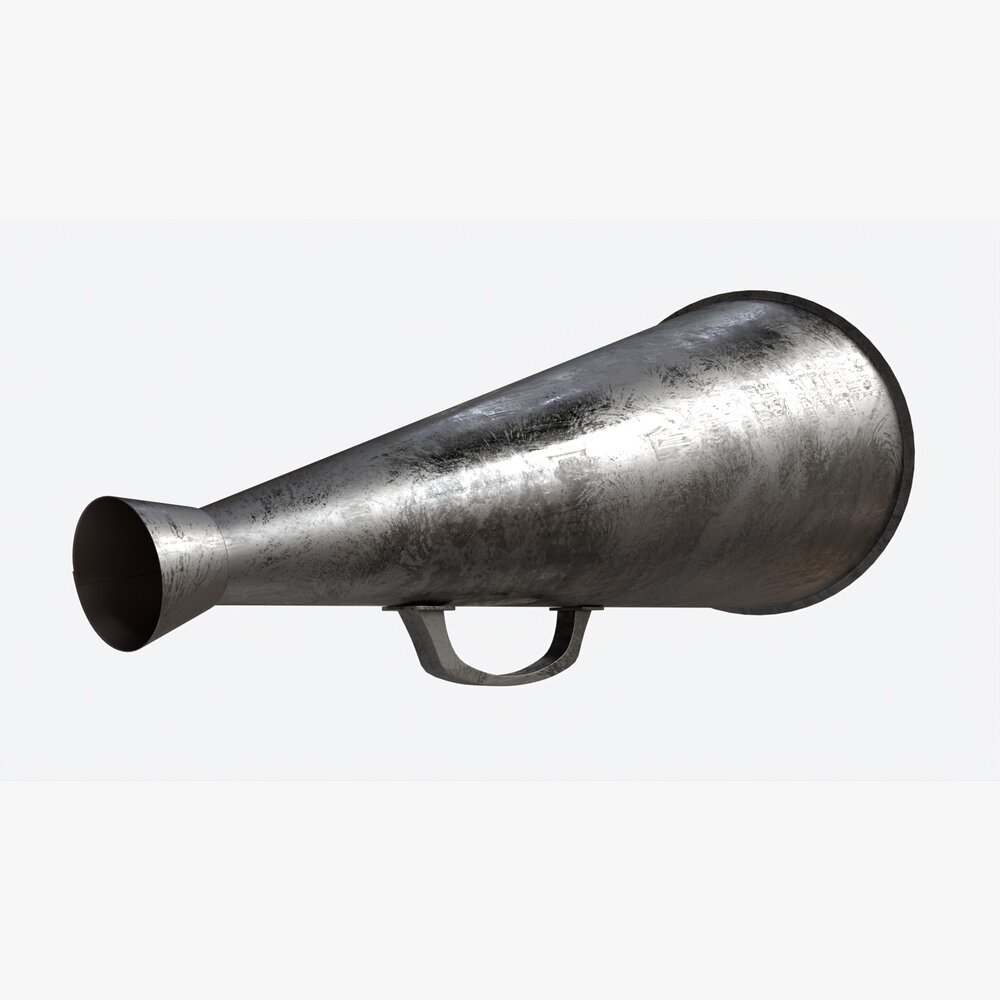 Vintage Metal Megaphone 3D model - Download Tools on 3DModels.org