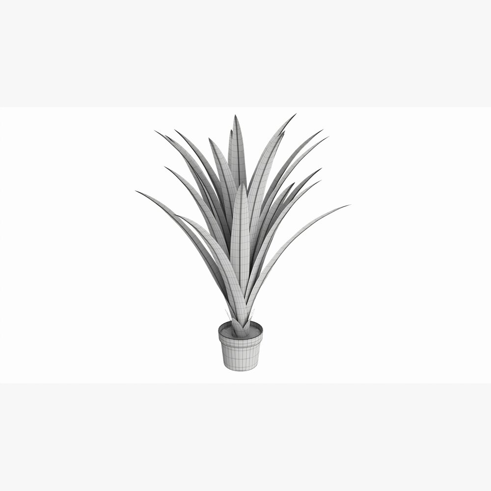 Artificial Yucca Plant In Pot 3D model - Download Houseplants on ...