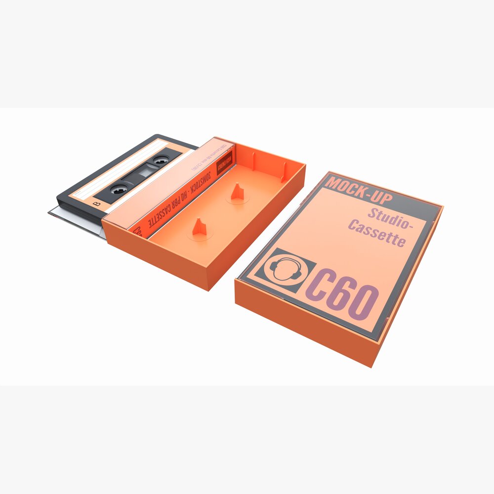 Audio Cassette With Cover 3D model - Download Audio Devices on 3DModels.org