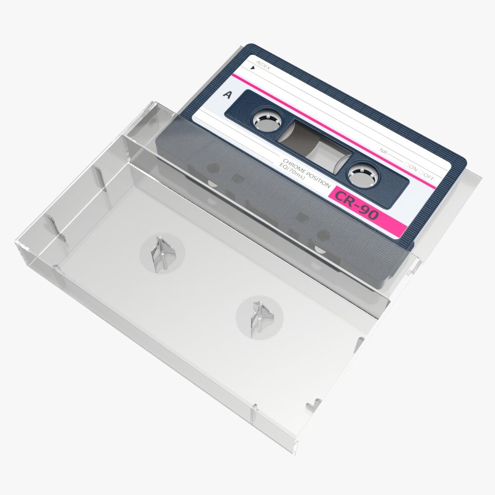 Audio Cassette With Cover 01 3D model - Download Audio Devices on ...