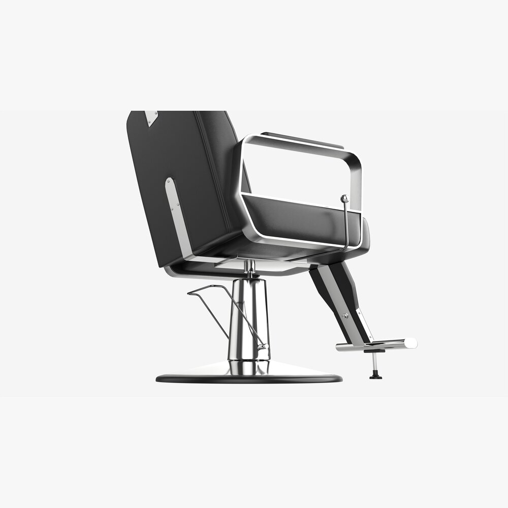Barber Chair For Barbershop Salon Leather 3D model - Download Armchair ...