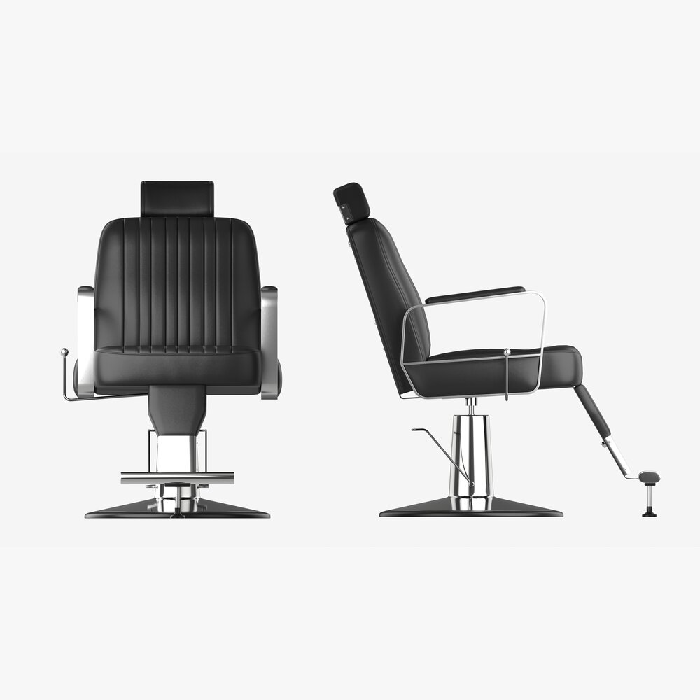 Barber Chair For Barbershop Salon Leather 3D model - Download Armchair ...