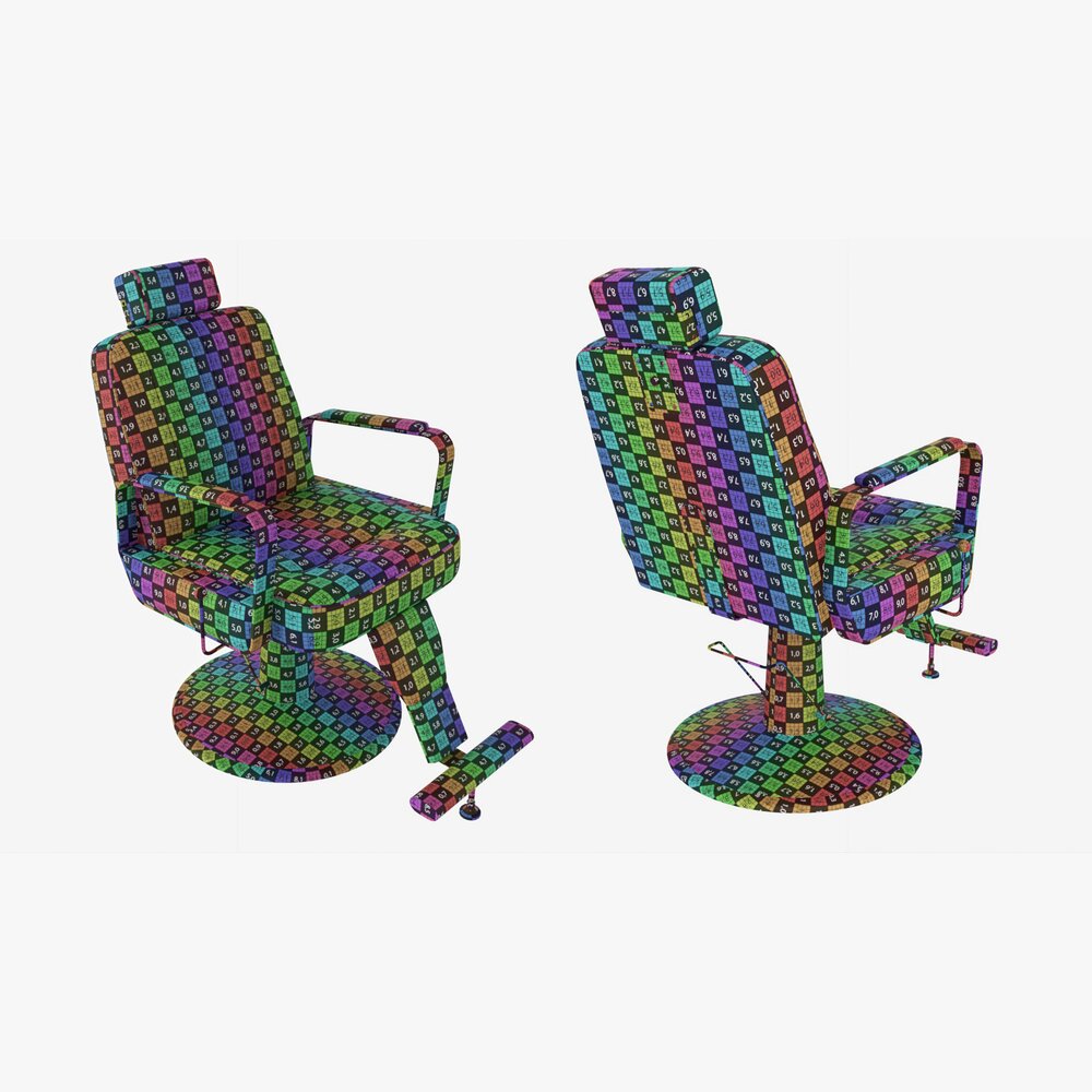 Barber Chair For Barbershop Salon Leather 3D model - Download Armchair ...