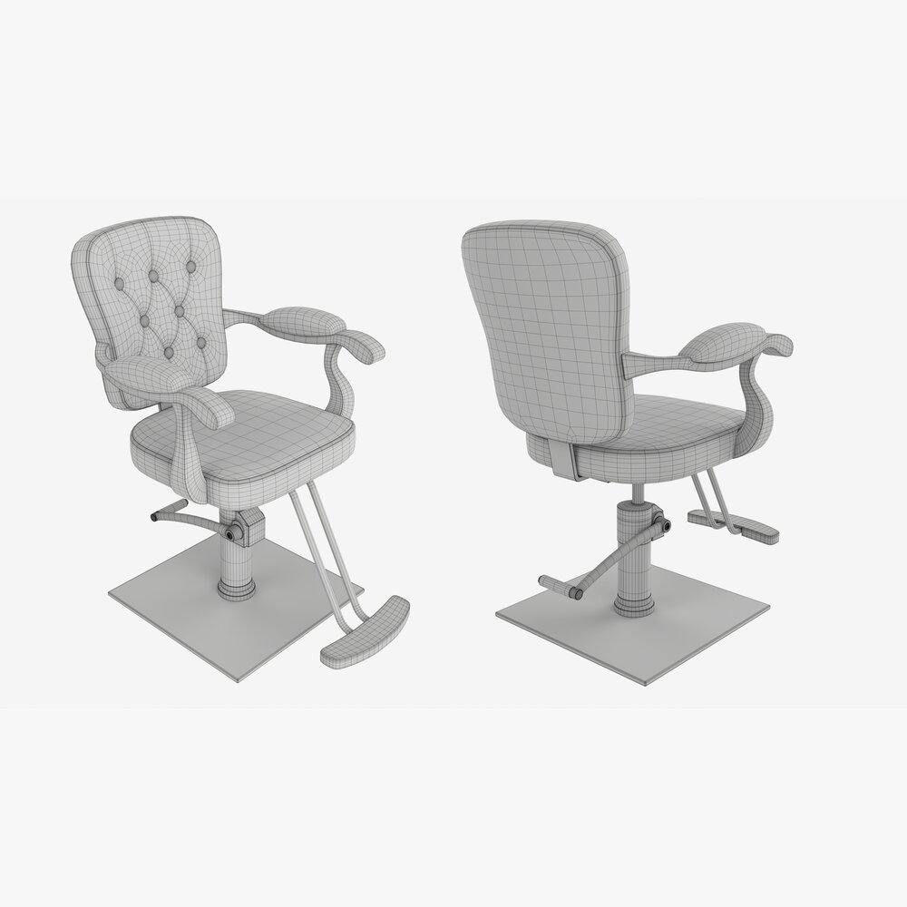 Barber Hydraulic Chair For Barbershop Salon 3D model - Download ...