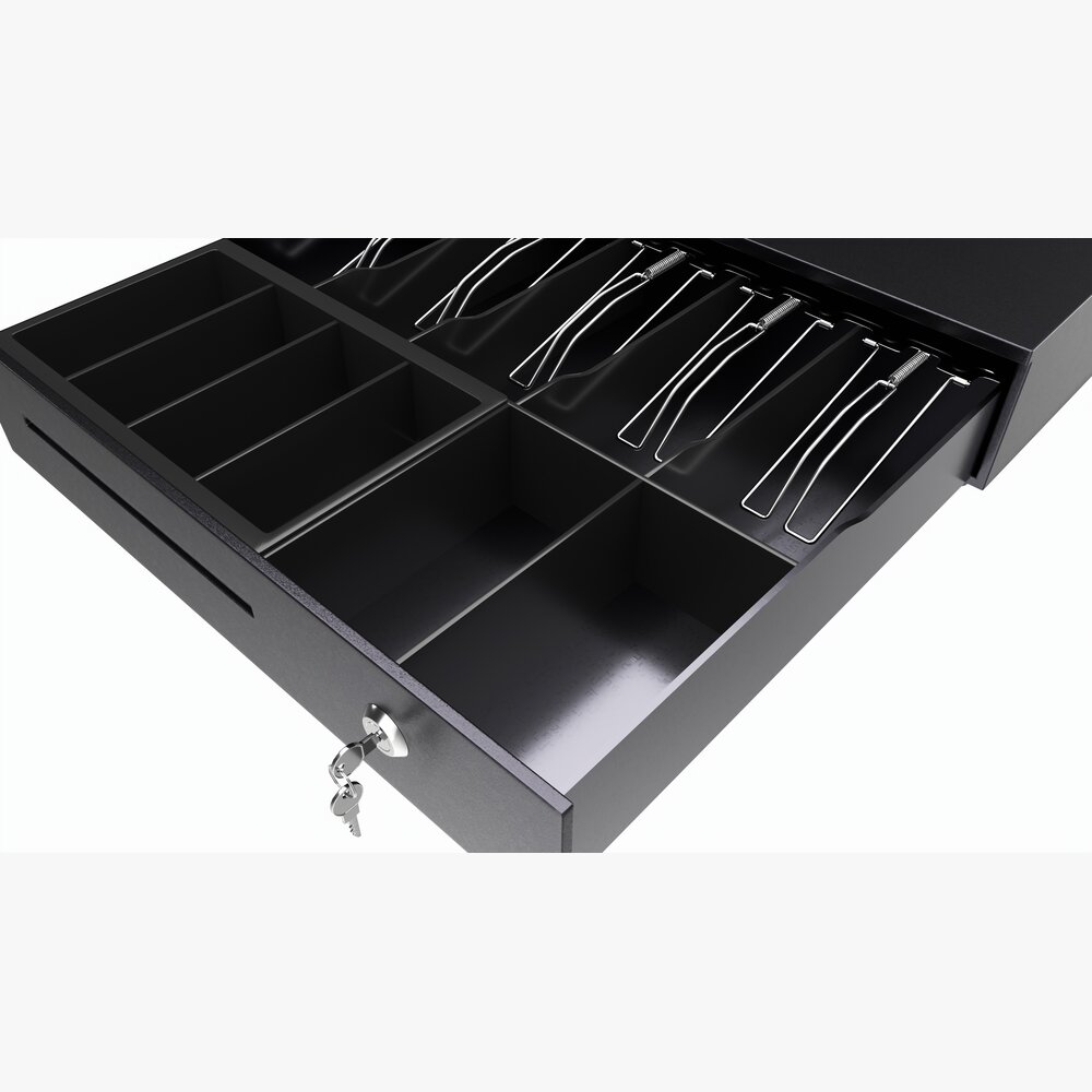Cajón de Caja Registradora Abierto Para Sistema POS Modelo 3D ...