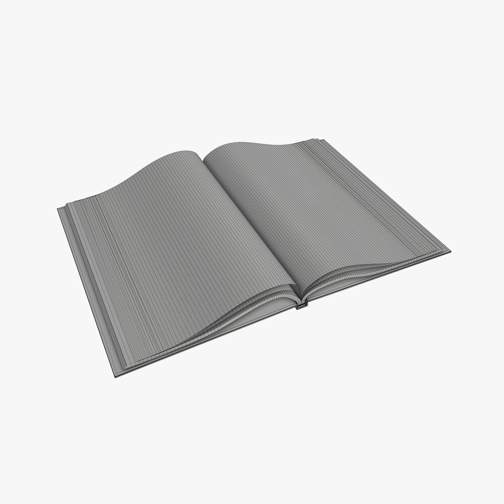 Album Opened Size A4 02 3D model - Download Stationery on 3DModels.org