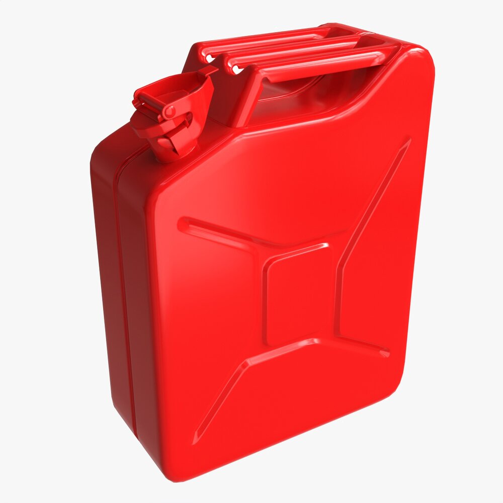 Classic Metal Jerrycan 03 Red 3D model - Download Vehicle equipment on ...