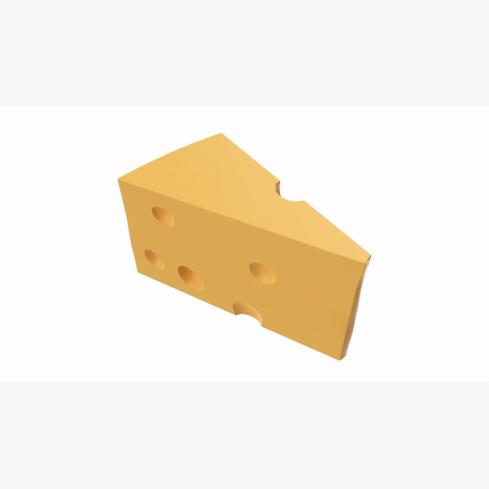 Piece Of Cheese Triangular 3D model - Download Dairy, Bakery on ...