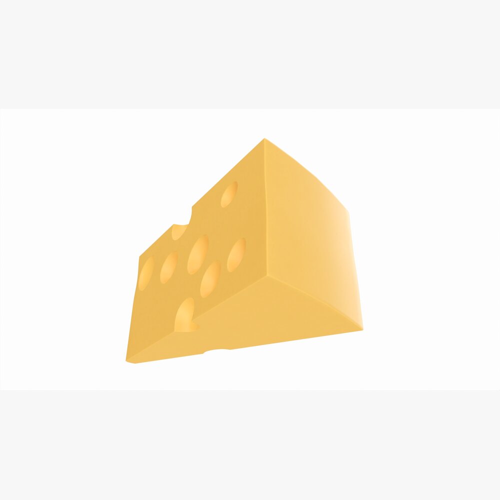 Piece Of Cheese Triangular 3D model - Download Dairy, Bakery on ...