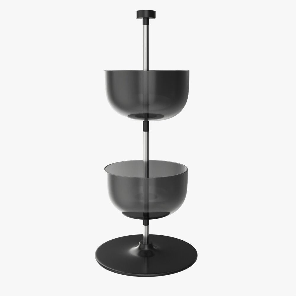 Store Counter Top 2-tier Spinning Bowl Display 3D model - Download ...