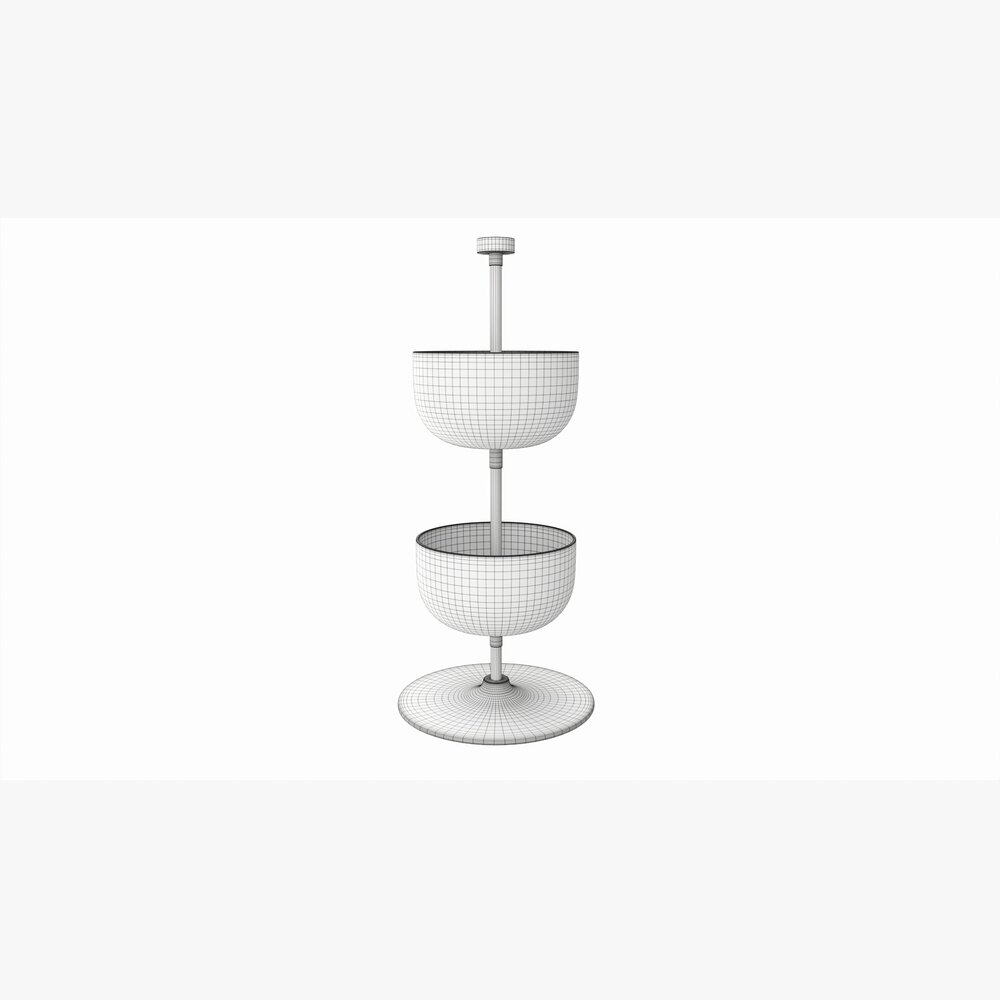 Store Counter Top 2-tier Spinning Bowl Display 3D model - Download ...
