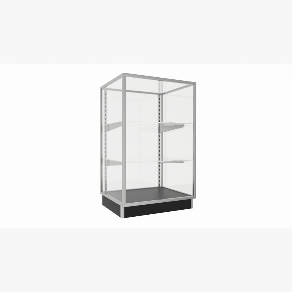 Store Glass Shelf Showcase Low 3D model - Download Shelving on 3DModels.org