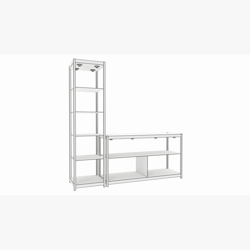 Store Glass Tower Display Case 3D model - Download Shelving on 3DModels.org