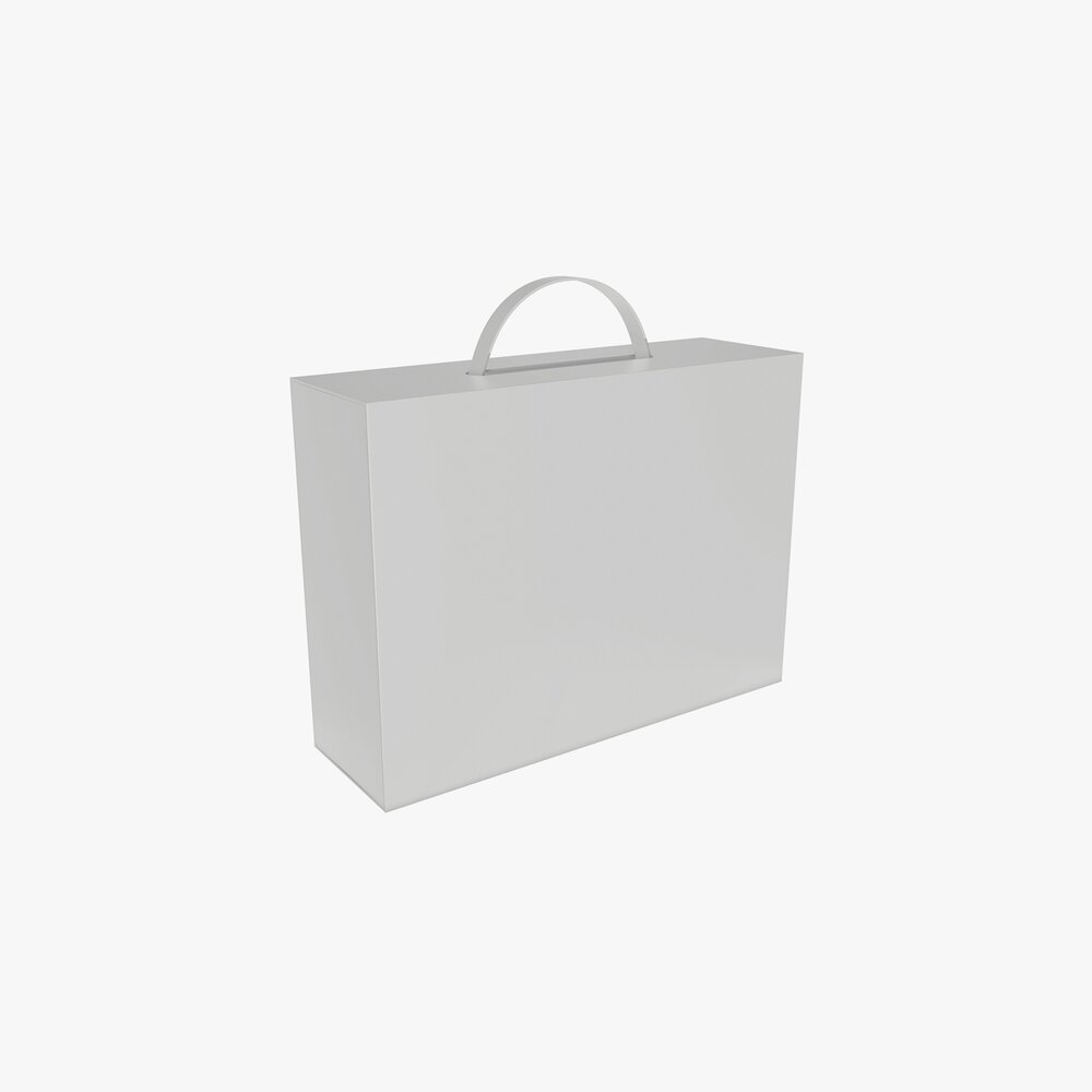 Blank Carton White Paper Package Box Mock Up 3D model - Download ...
