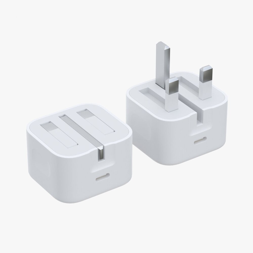 Apple 20W USB-C Power Adapter UK 3D model - Download Electronic ...