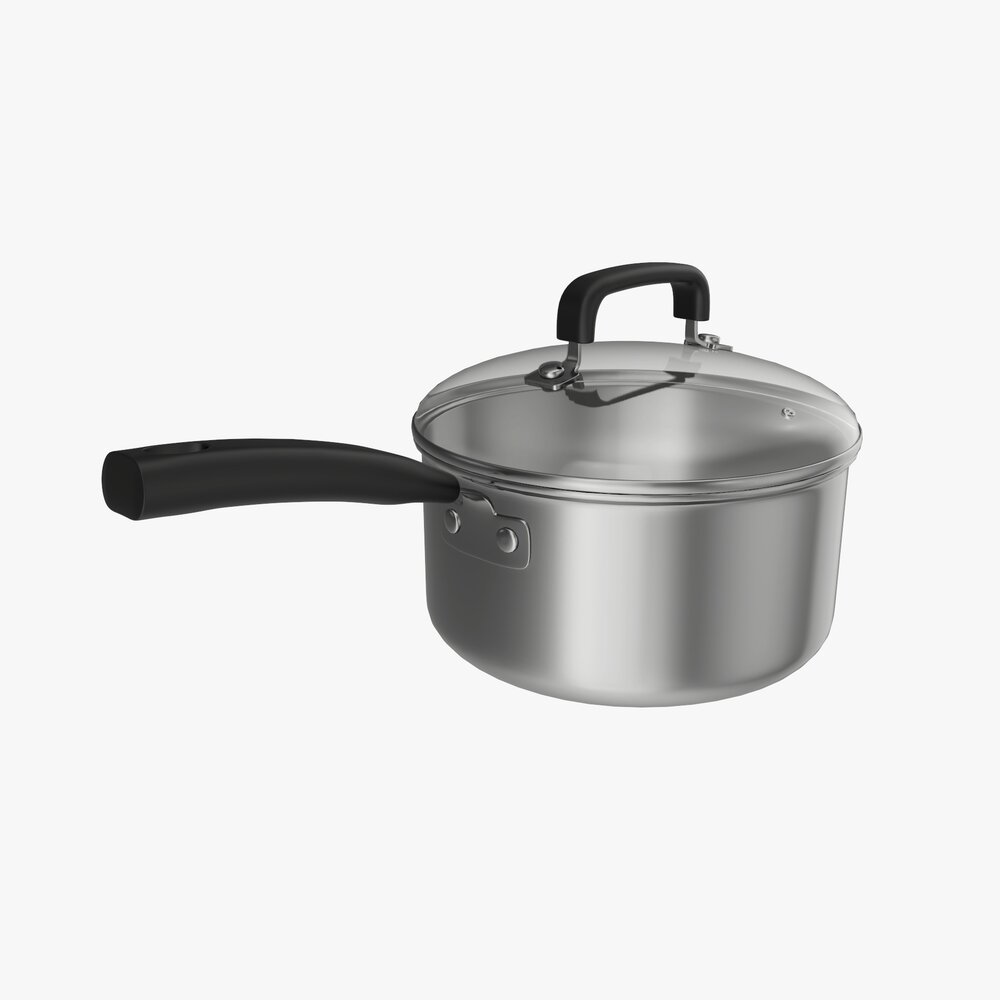 Kitchen Pot 20cm 3D model - Download Tableware on 3DModels.org