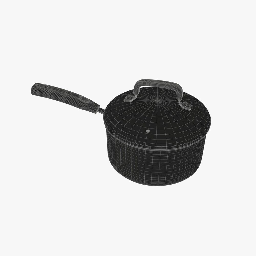 Kitchen Pot 20cm 3D model - Download Tableware on 3DModels.org