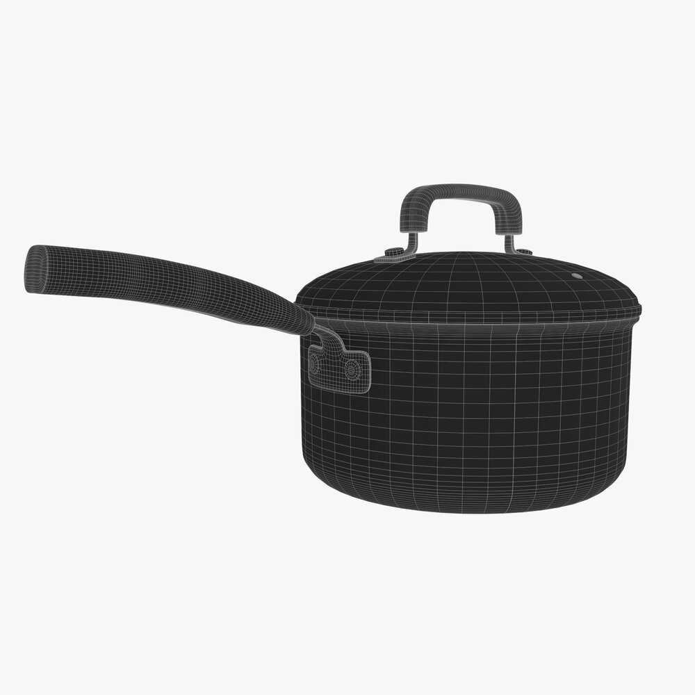 Kitchen Pot 20cm 3D model - Download Tableware on 3DModels.org
