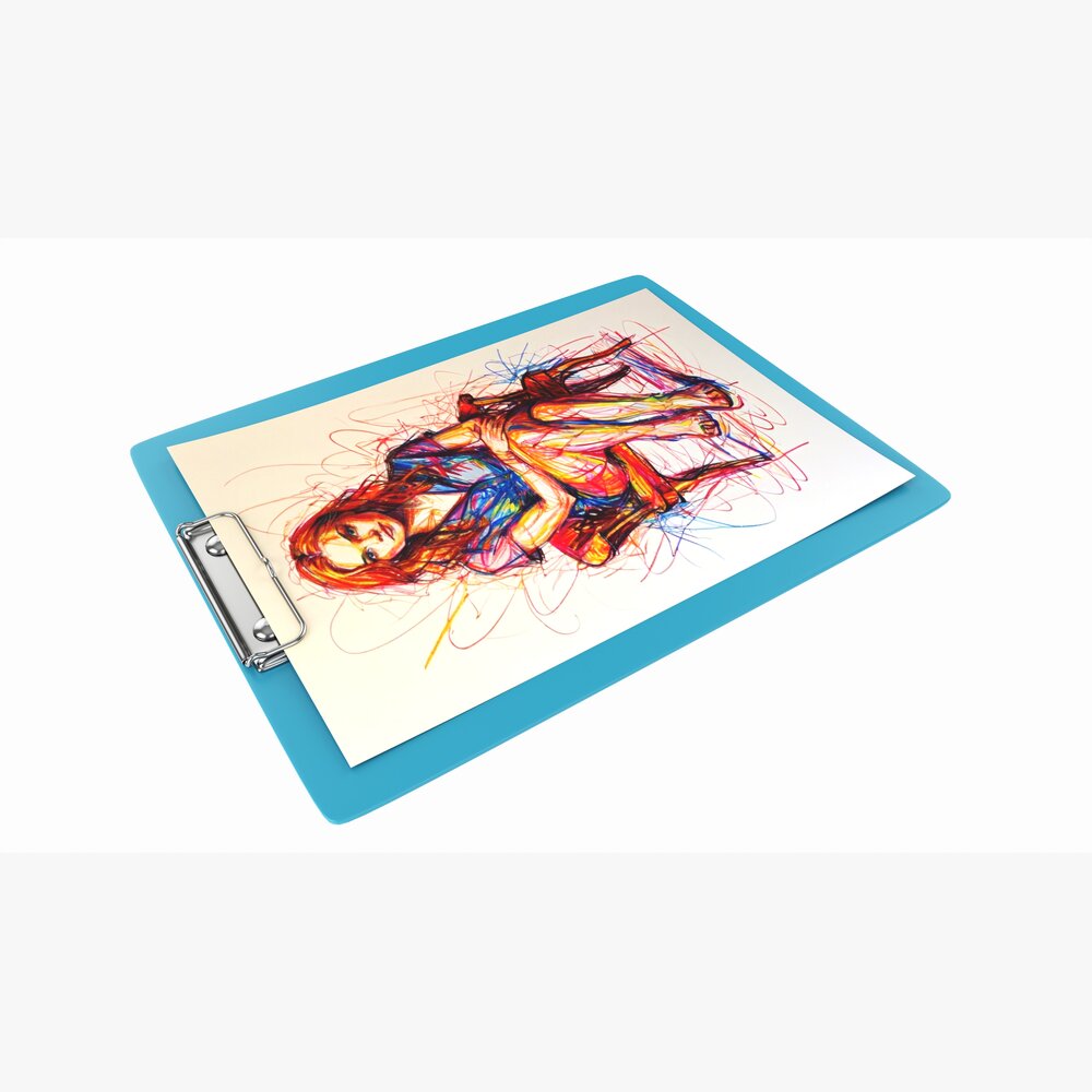 Clipboard Writing Pad A4 3D model - Download Stationery on 3DModels.org