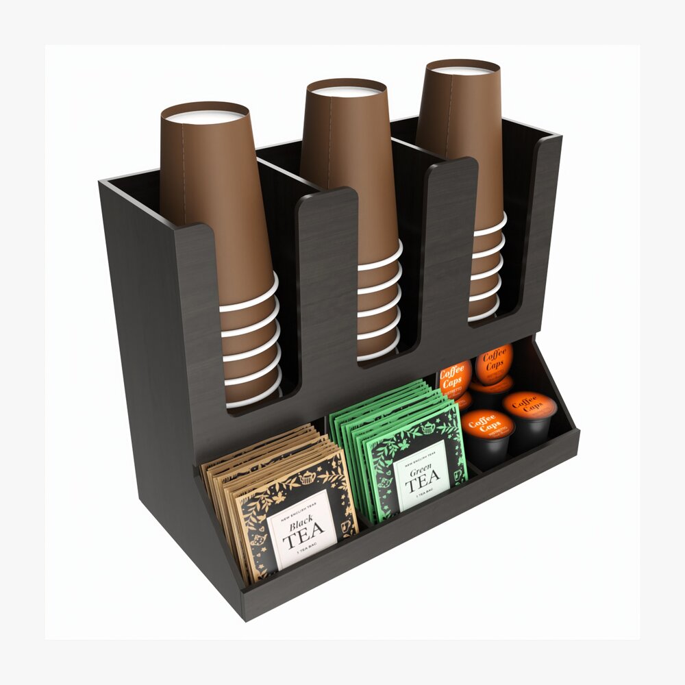 Coffee And Tea Station Organizer 3D model - Download Appliances on ...