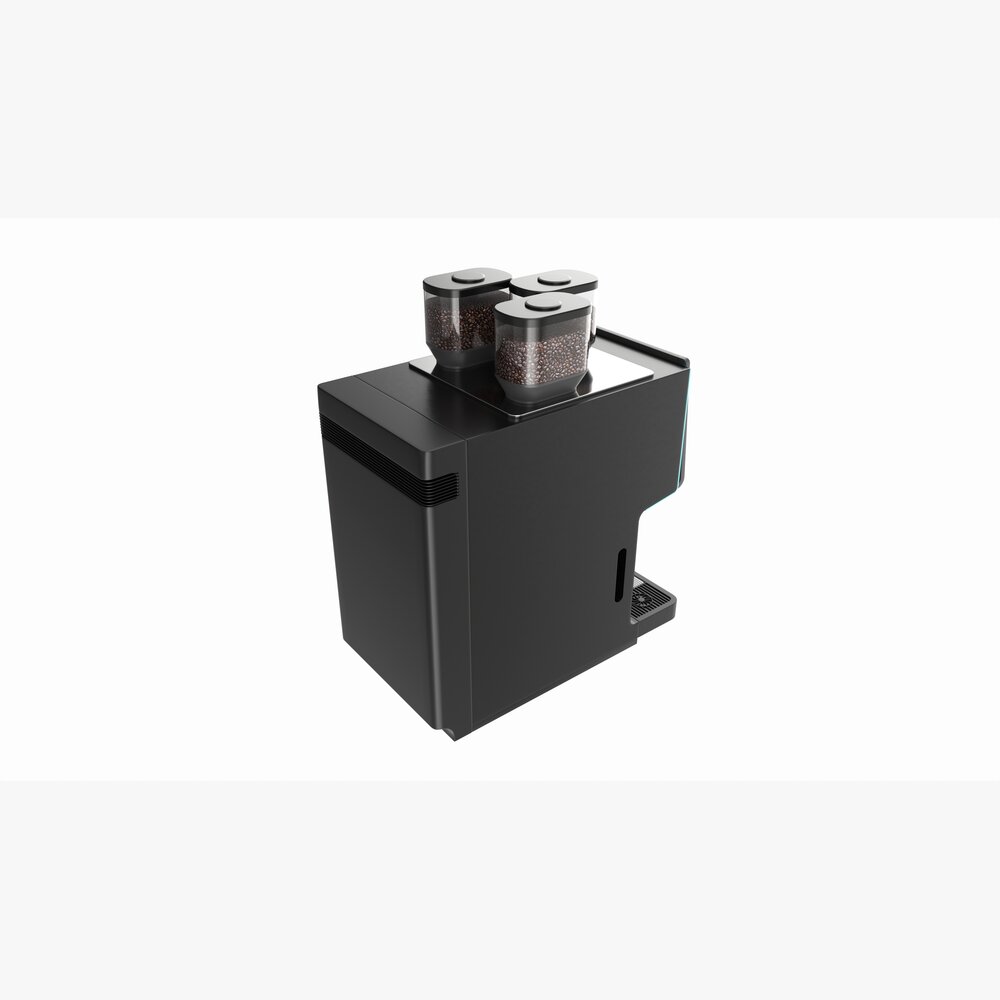 Commercial Automatic Coffee Machine 3D model - Download Appliances on ...