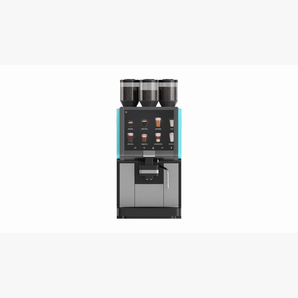 Commercial Automatic Coffee Machine 3D model - Download Appliances on ...