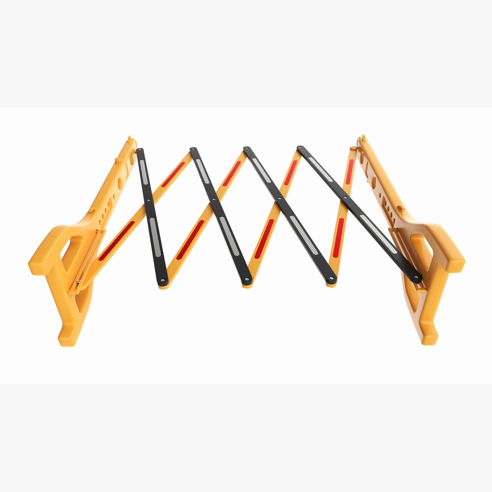 Expandable Safety Barricade 3D model - Download Street elements on ...
