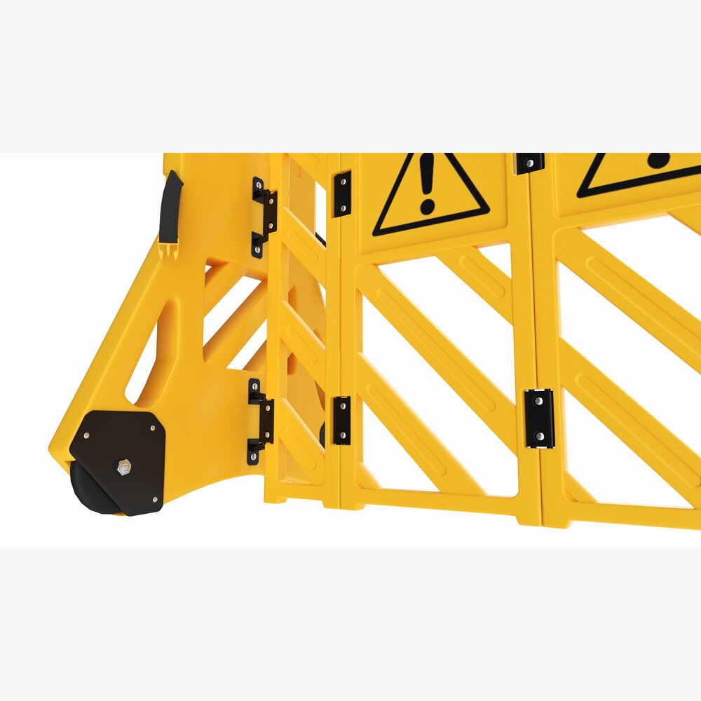 Expandable Safety Barrier Set 3D model - Download Street elements on ...