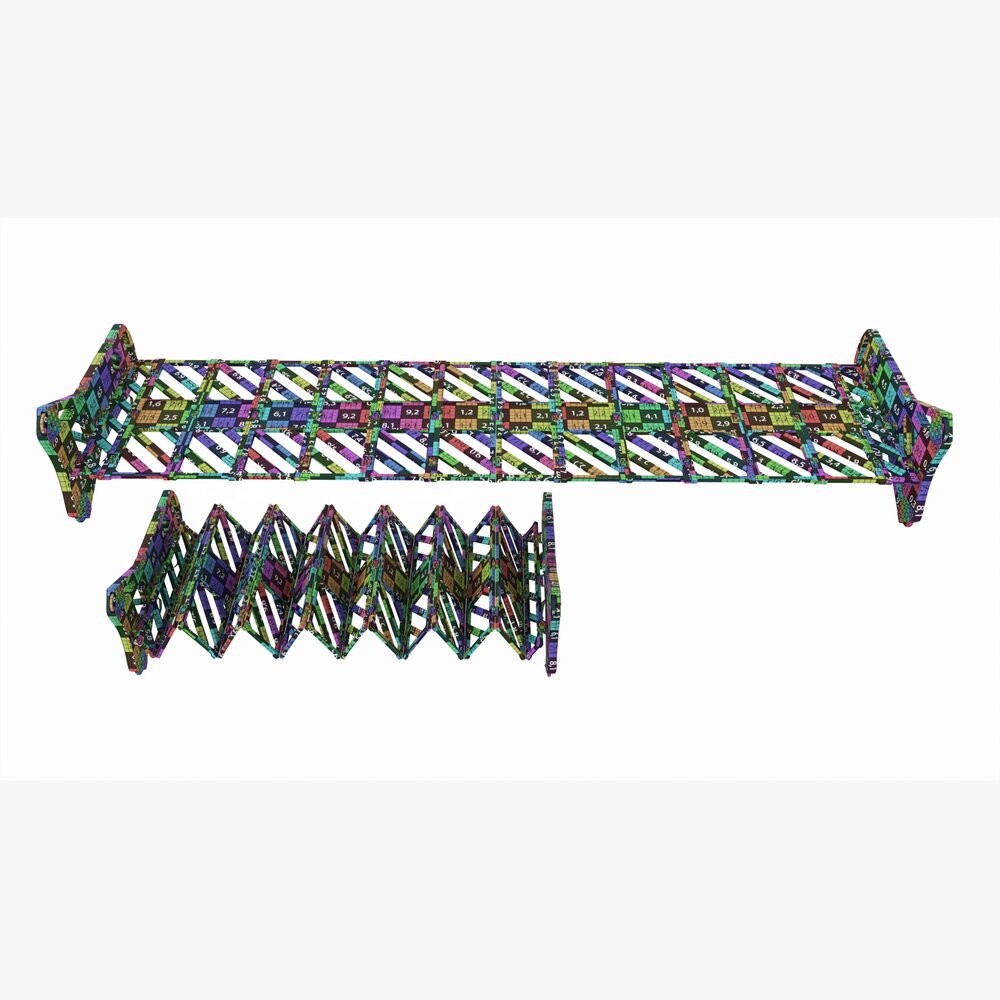 Expandable Safety Barrier Set 3D model - Download Street elements on ...