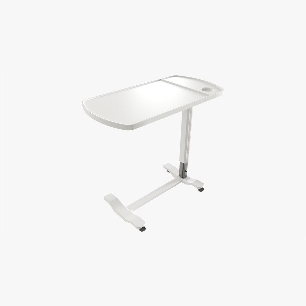 Medical Mobile Food Over Bed Table 3D model - Download Medical ...