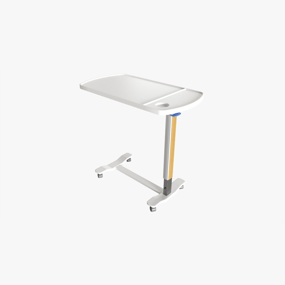 Medical Mobile Food Over Bed Table 3D model - Download Medical ...