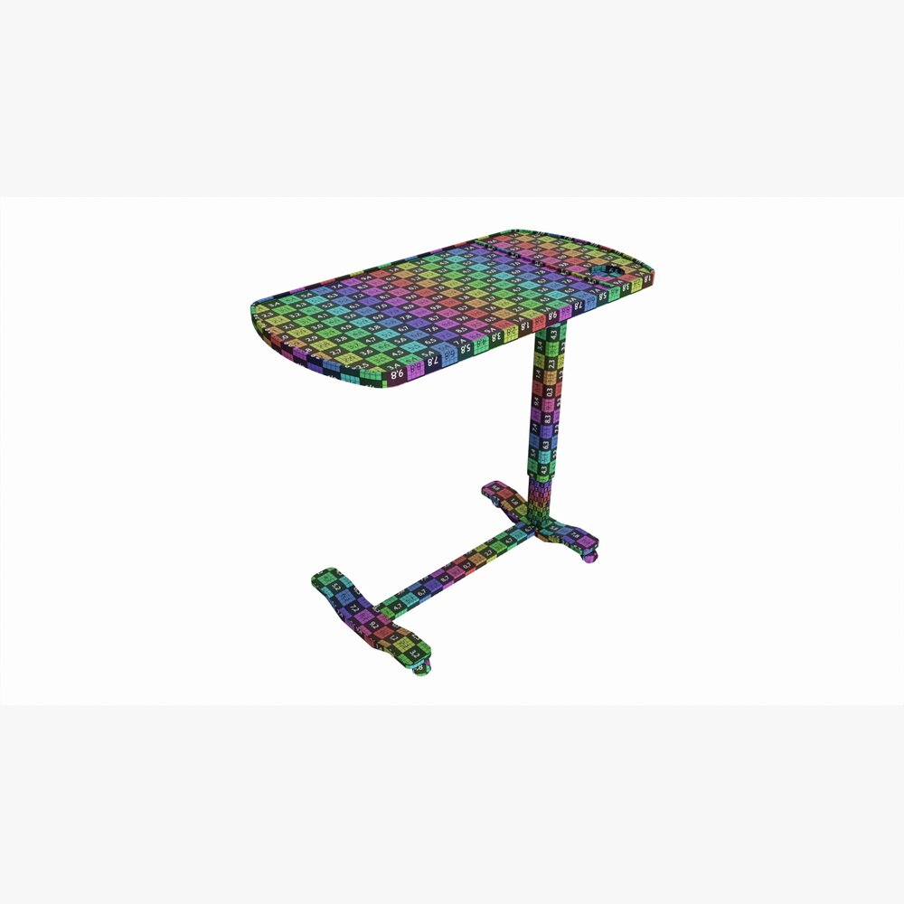Medical Mobile Food Over Bed Table 3D model - Download Medical ...