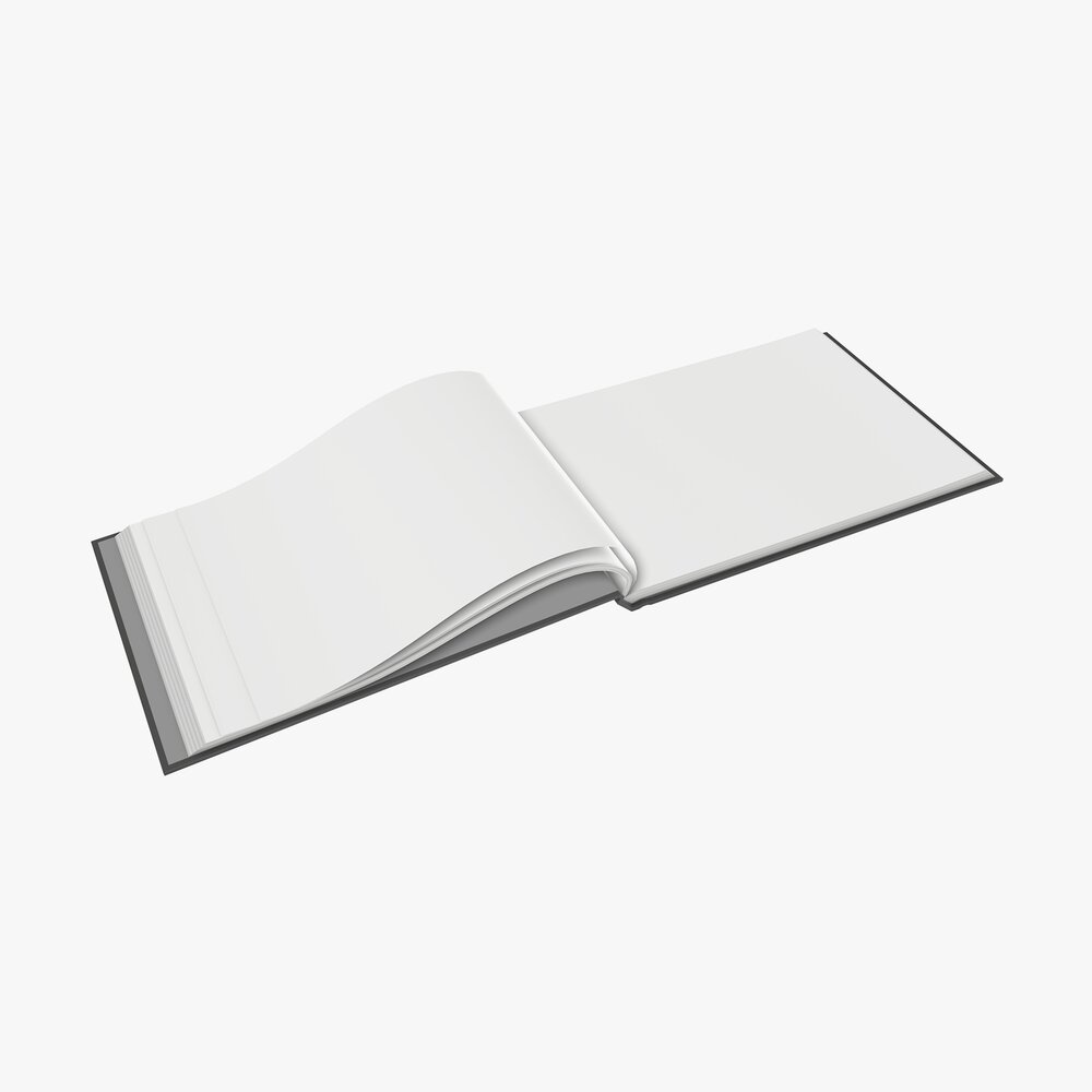Album Opened Size A5 01 3D model - Download Stationery on 3DModels.org