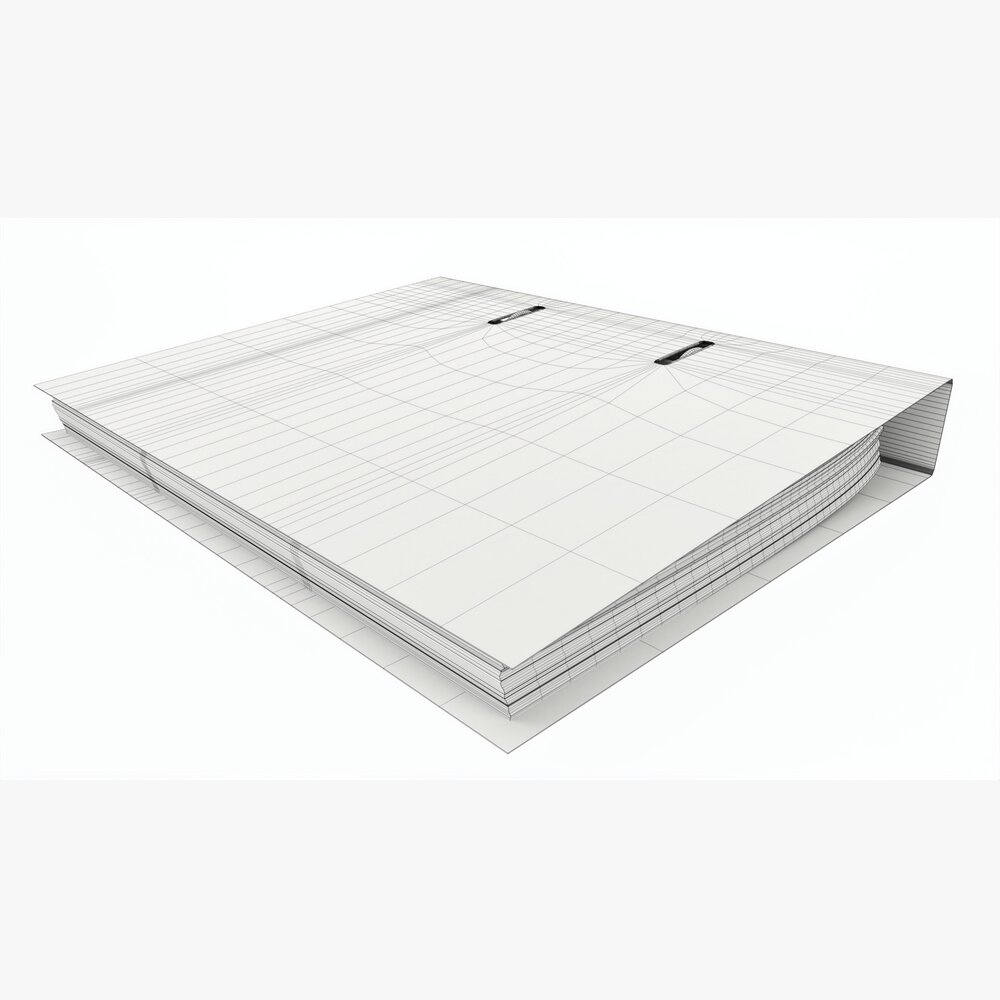 Office Document Binder Mockup 01 3D model - Download Stationery on ...