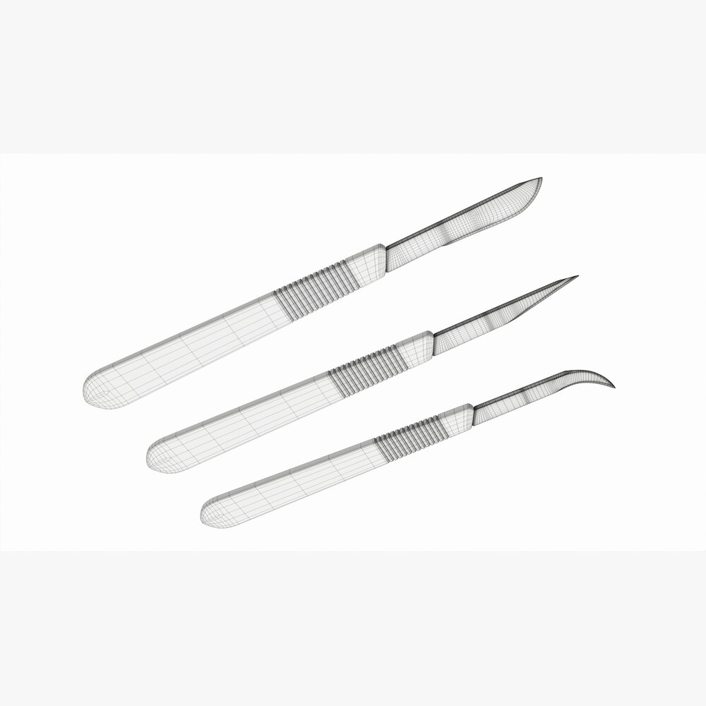 Scalpel Handle And Blade 3D model - Download Medical Equipment on ...