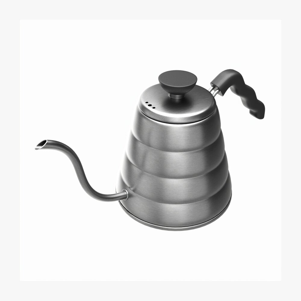 Steel Drip Pouring Kettle 3D model - Download Tableware on 3DModels.org