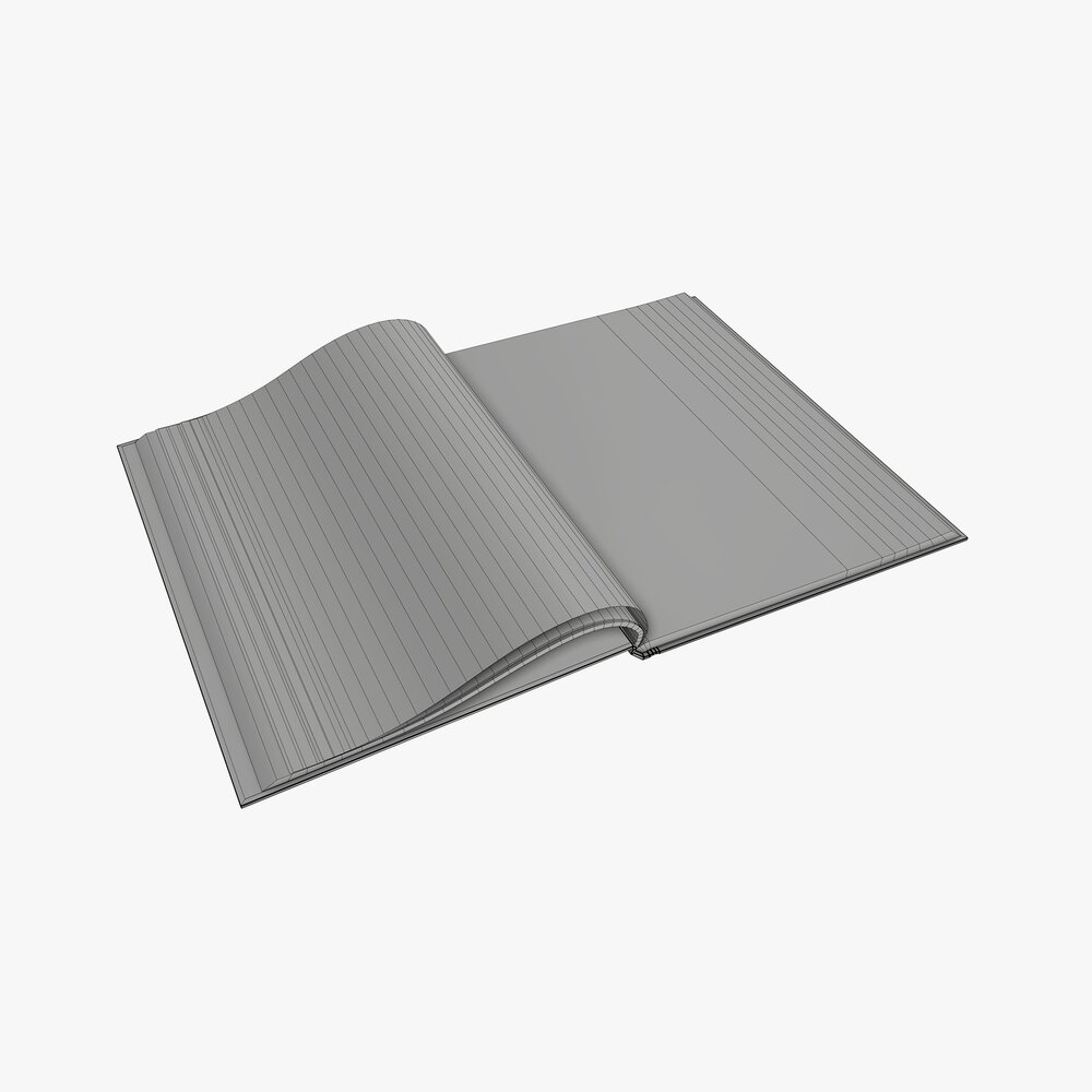 Album Opened Size A4 01 3D model - Download Stationery on 3DModels.org