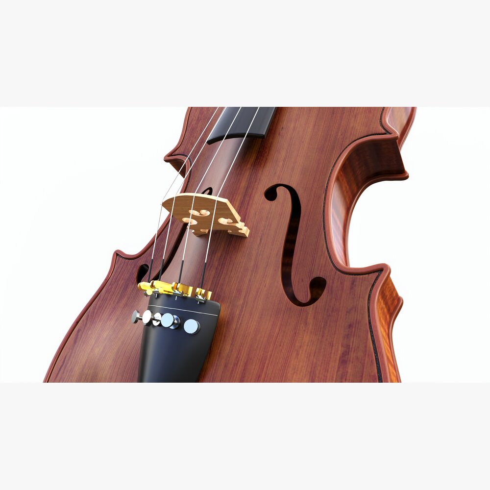 Violin On A Modern Stand 3D model - Download Musical Instruments on ...