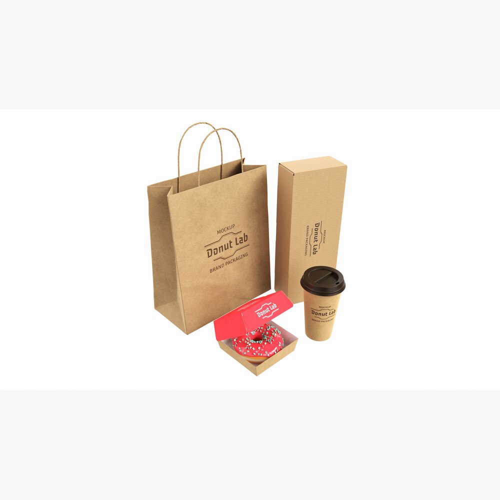 Fast Food Packaging Set Mockup 02 3D model - Download Fast food on ...